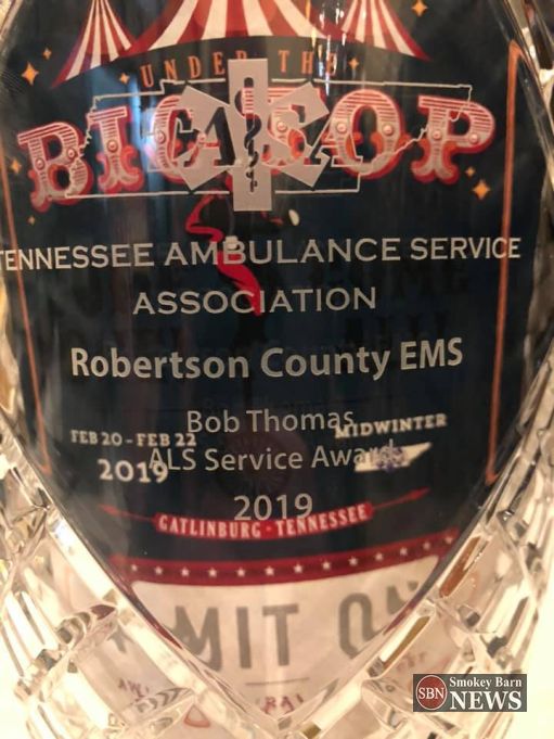 Robertson EMS Awarded TN Ambulance Service Association Bob Thomas ALS ...